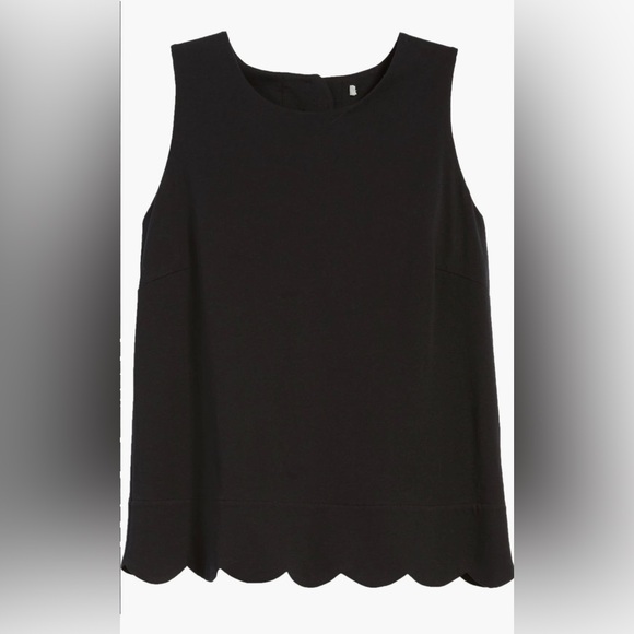 Halogen | Tops | Nwt Halogen Scalloped Navy Blue Tank Size Xxl | Poshmark